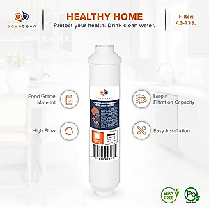 Aquaboon 6-Pack of Inline Post/Carbon Polishing Water Filter Catridge for Reverse Osmosis System Standard Size (Jaco fitting)