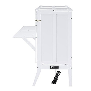 YSWH Queen Size Murphy Bed Chest, Wood Murphy Bed Frame with Shelf Desk and Charging Station, Versatile Chest Bed Folding Bed for Bedroom Furniture, Foldable Platform Bed Folded into Cabinet