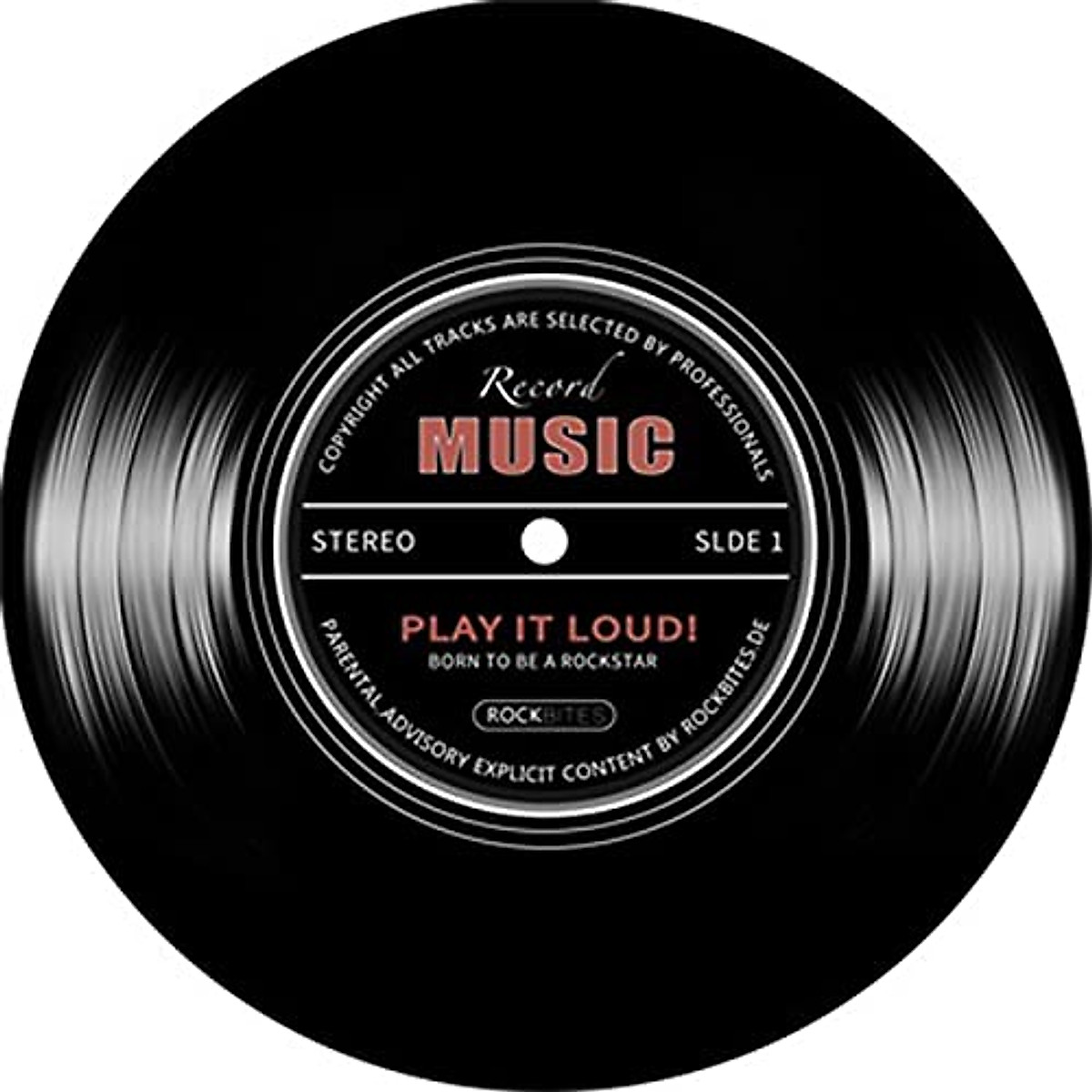 Ralsko Vinyl Record Printed Area Rugs, Soft Fabric Round Floor Mat, Anti-Skid Rug for Dining Room Carpet, Home Bedroom Office Floor Mat, Round Area Rug Living Room Decor,A,63 inch