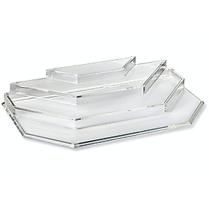 byAlegory Acrylic Mini Perfume & Mini Scented Oils Organizer & Vanity Display 4 Tiers for Storing Mini, Travel Size, Rollerball Beauty Perfume Bottles - Clear