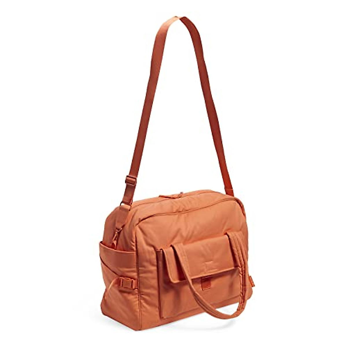 Vera Bradley Women's Cotton Utility Travel Bag, Orange Bell Pepper - Recycled Cotton, One Size