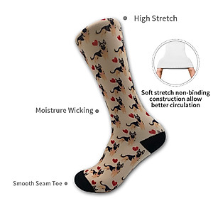 German Shepherd Socks for Women Men, Novelty Crazy Socks Crew Socks Funny German Shepherd Gifts for Dog Lover One Size
