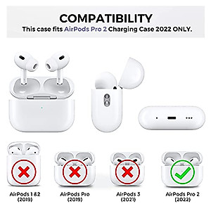 Cute AirPod Pro 2 Case with Pearl Wrist Chain Flower Bear Design Soft Protective Cover Compatible with AirPods Pro 2nd Generation 2022 Case for Women and Girls (Brown)