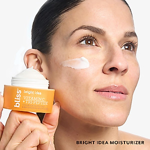 Bliss Tri-Peptide Brightening Moisturizer | Vitamin C & Squalane | Hydrating Anti-Aging Face Cream for Radiant Skin | Clean Vegan & Cruelty Free 1.7 fl oz