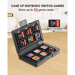 𝙎𝙬𝙞𝙩𝙘𝙝 𝙎𝙥𝙤𝙧𝙩𝙨 𝘼𝙘𝙘𝙚𝙨𝙨𝙤𝙧𝙞𝙚𝙨 𝘽𝙪𝙣𝙙𝙡𝙚 - HOZKAII 22 in 1 Family Accessories Kit Pack for Nintendo Switch/OLED Sports Games with Charging Dock, Game Guns, Tennis Rackets, Golf Clubs, Wrist Bands & Leg Strap