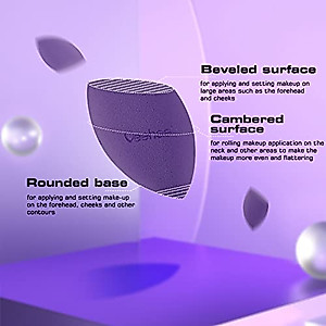 Veehaa 2PCS Makeup Sponge Set, Latex Free Makeup Blender for foundation, Makeup Sponges egg shaped, Makeup Sponges for all areas