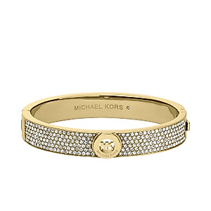 MICHAEL KORS(マイケルコース) Gold-Tone Pavé Fulton Hinge Bracelet