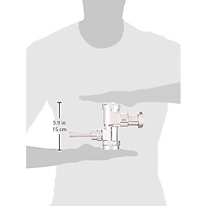 American Standard 6047.525.002 Exposed Manual Flowise 1.28 Gpf Toilet Bowl Flush Valve Only for Retrofit, Polished Chrome