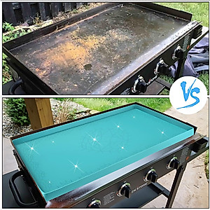 Striludo Silicone Griddle Mat for Blackstone Griddle,Heavy Duty Food Grade Silicone Protective Cover Mat,Protect Your Grill from Rodents,Insects,Debris and Rust, Blue (22 Inch)