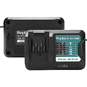 QCZRED 12V DC10WD Charger Replace for Makita dc10sb dc10wc; for Makita Battery BL1021B BL1041B BL1020B BL1015 BL1016