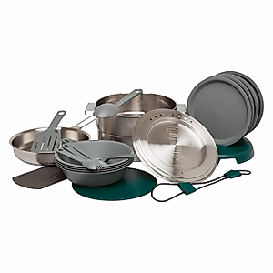 STANLEY Adventure Full Kitchen Basecamp 11 Piece Camp Cook Set-Packable Unit, 3.5l, Stainless Steel