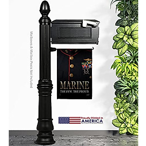 Dress Blue Marine Garden Flag - Set Mailbox Hanger Armed Forces Corps USMC Semper Fi United State American Military Veteran Retire Official - House Banner Small Yard Gift Double-Sided 13 X 18.5