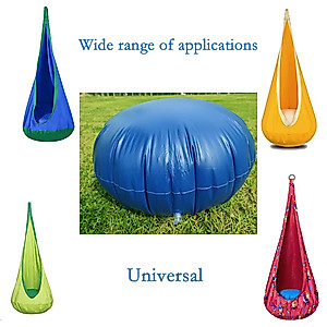 VkerQerd Kids Swing Hammock Pod Chair Replacement Inflatable Cushion, 27.5 in Swing Hammock Pod Chair Thickened PVC Inflatable Cushions (Blue)