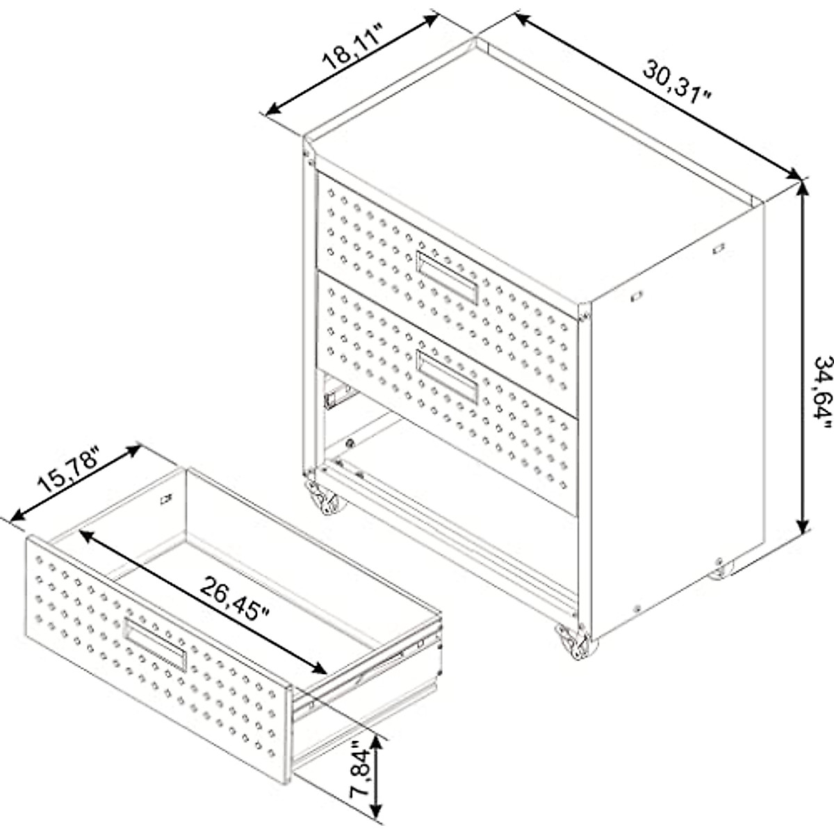 Manhattan Comfort Fortress Storage Units, White