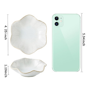 BEUNAIZER Jewelry Dish Tray, Ring Dish, Ceramic Trinket Tray, Key Bowl, Decorative Plate, Gifts for Friends Sisters Daughter Mother (milky white)