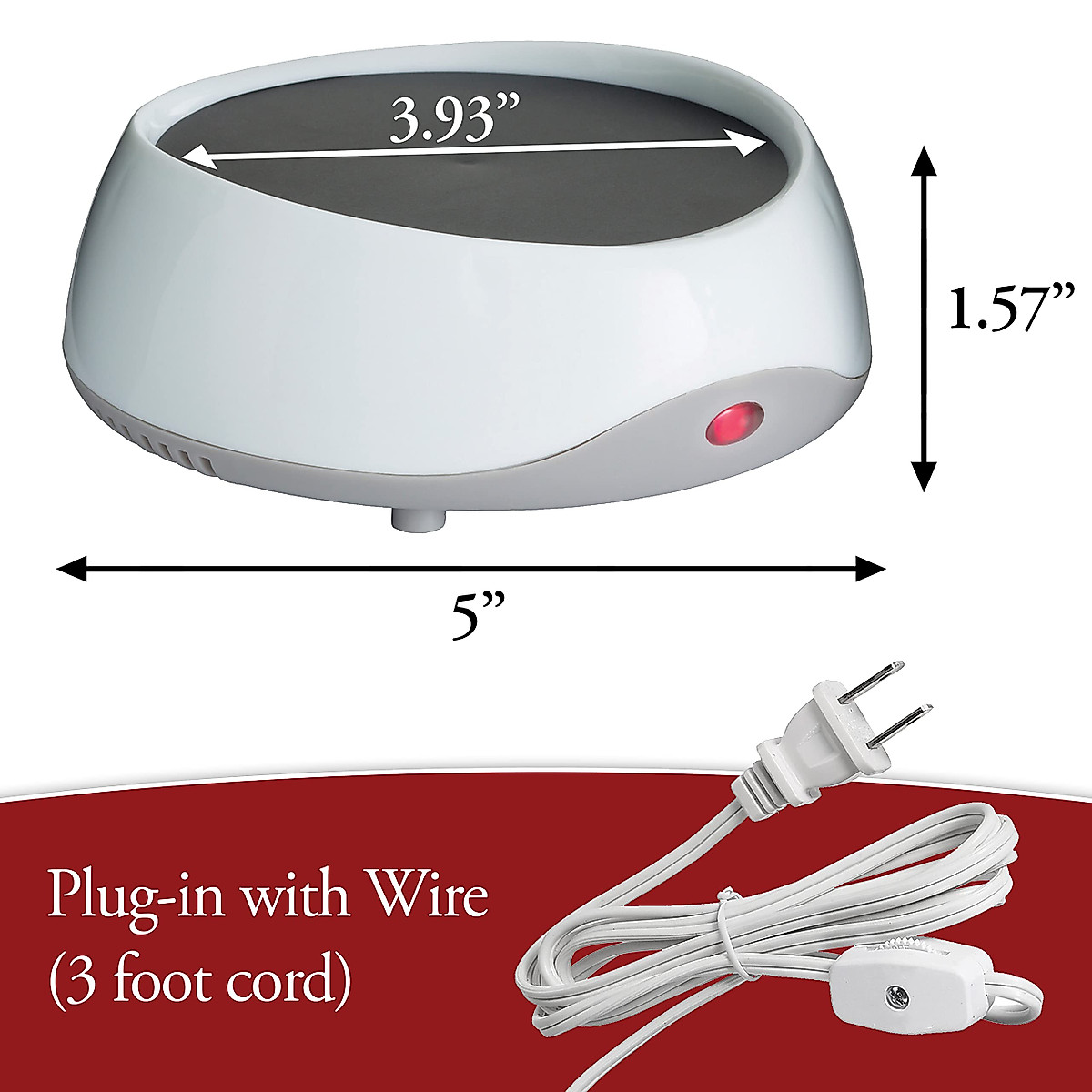 CANDLE WARMERS ETC. Auto Shutoff Candle Warmer, White