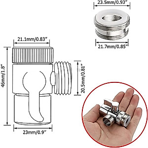 GAJUST M22/M24 Switch Faucet Adapter Kitchen Sink Splitter Diverter Valve Water Tap Connector for Toilet Bidet Shower Bathroom Kitchen (Color : Zinc Alloy)