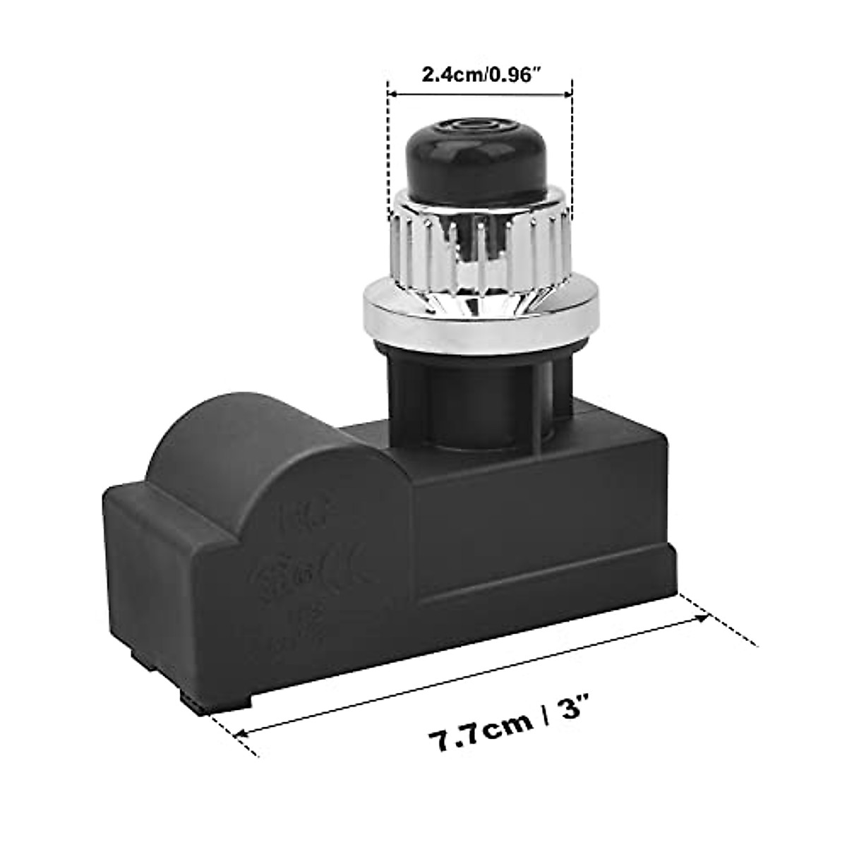 onlyfire 14431 Universal Spark Generator for Gas Grill Models by Grillmate, and Others, 2 Male Outlet AA Battery Push Button Igniter,Silver