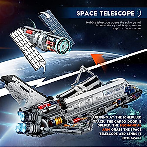 YESHIN Space Shuttle Building Blocks Kits with Mars Rover, Creative Collectible Display Spaceship Model Building Sets, Gift Toy for Kids Age 8+ /Adult Collections Enthusiasts (954Pieces)