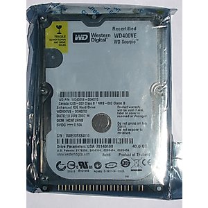 Wd400ve Western Digital Scorpio 40Gb 5400Rpm Ata-100 Ide Internal 2.5