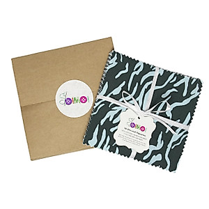 Soimoi Precut 5-inch Animal Skin Prints Cotton Fabric Bundle Quilting Squares Charm Pack DIY Patchwork Sewing Craft