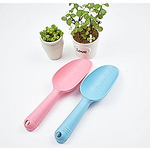 Annymall Composite Muti-Functional Scoop, 2 Piece Plastic Homegrown Gardening Tool Flowerpot Shovel Scoop, Pet's Food Scoop, Beach Sand Shovel 10‘’