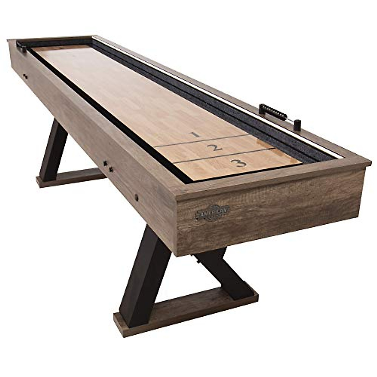 American Legend Kirkwood 9’ LED Light Up Shuffleboard Table with Bowling