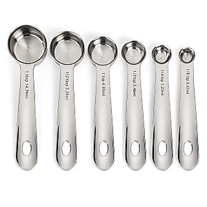 Stainless Steel Measuring Cups And Spoons Set - Heavy Duty, Metal Kitchen Measuring Set For Cooking And Baking Food For Dry Ingredients - Stackable Nesting Measuring Cups - Gordo Boss Measuring Spoons