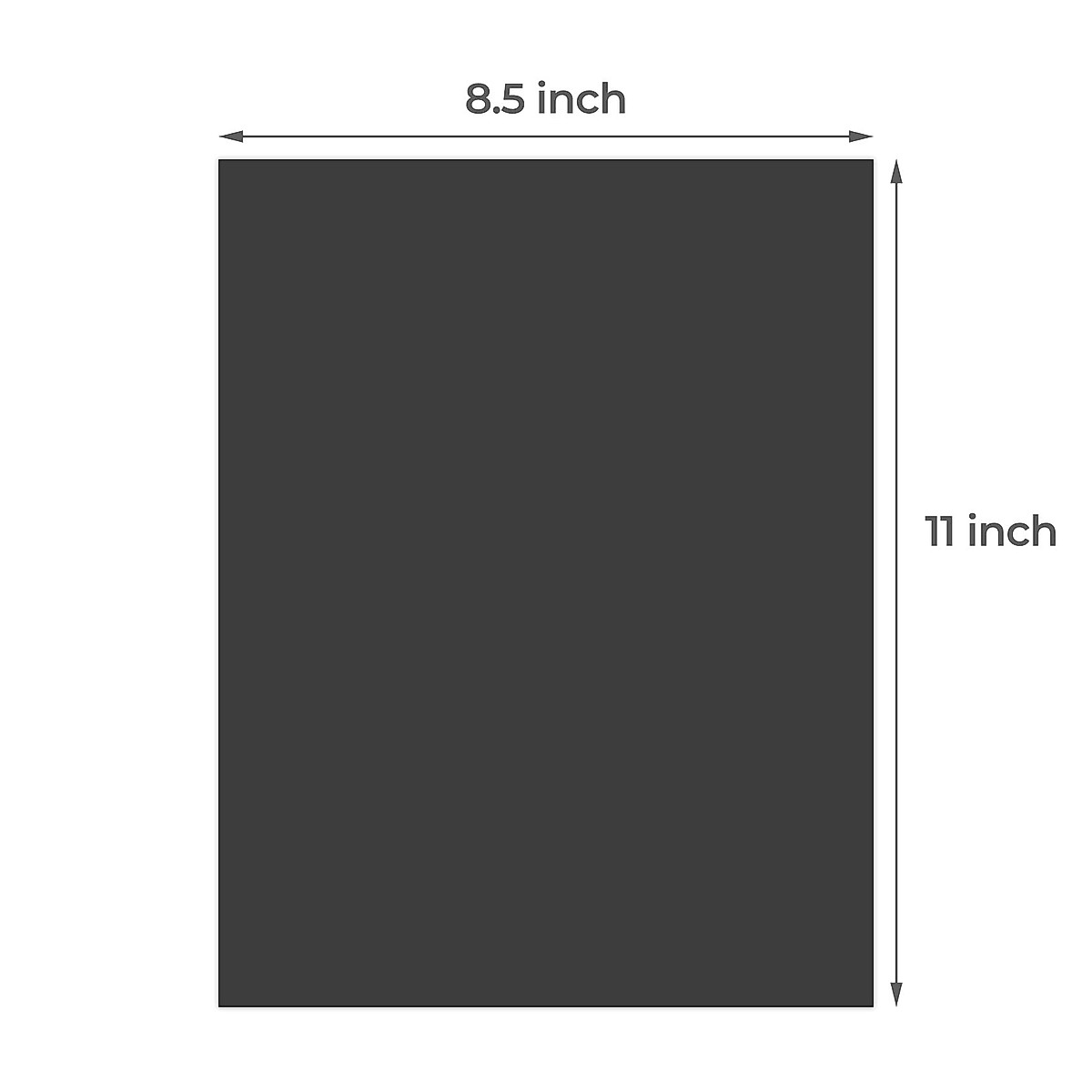 Frametory, 8.5x11 Black Uncut Picture Mat Boards, Backing Boards for Frames, Photos, Crafts - Pack of 12