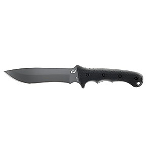 Schrade Delta Class Reckon Tini Fixed Blade with 1095 High Carbon Steel Blade, 6.4in Fixed Blade for Buschcrafting, EDC