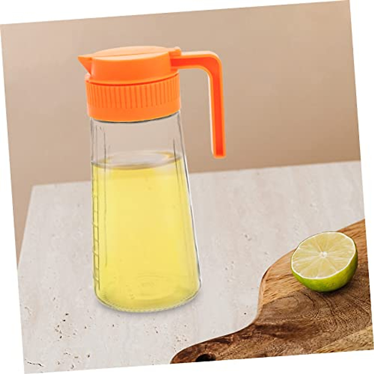 DOITOOL 2pcs Mason Jar Pour Lids Jar with Lid Wide Mouth Glass Jars Plastic Mason Jar Lids Syrup Dispenser for Coffee Bar Reusable Canning Lid Mason Jars with Handle Mason Jar Covers Seal