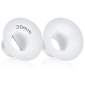 Durceler 20mm Silicone Flange Inserts Compatible with Medela / for Spectra S1 S2 / Rainyb / Willow go/ Momcozy S12/ TSRETE 24mm Breast Pump Shields or Freemie 25mm; Reduce Nipple Tunnel Down to 20mm