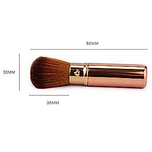 WOIWO Makeup Blush Brushes, Travel Retractable Kabuki Brush,Foudation Blush Brush Cosmetic Tool