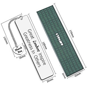 Boss Day Gifts for Women Great Leaders Bookmark for Men Thank You Boss Appreciation Gift Male Female Supervisor Mentor Office Retirement Leaving Going Away Birthday Christmas Gifts Employee Coworker