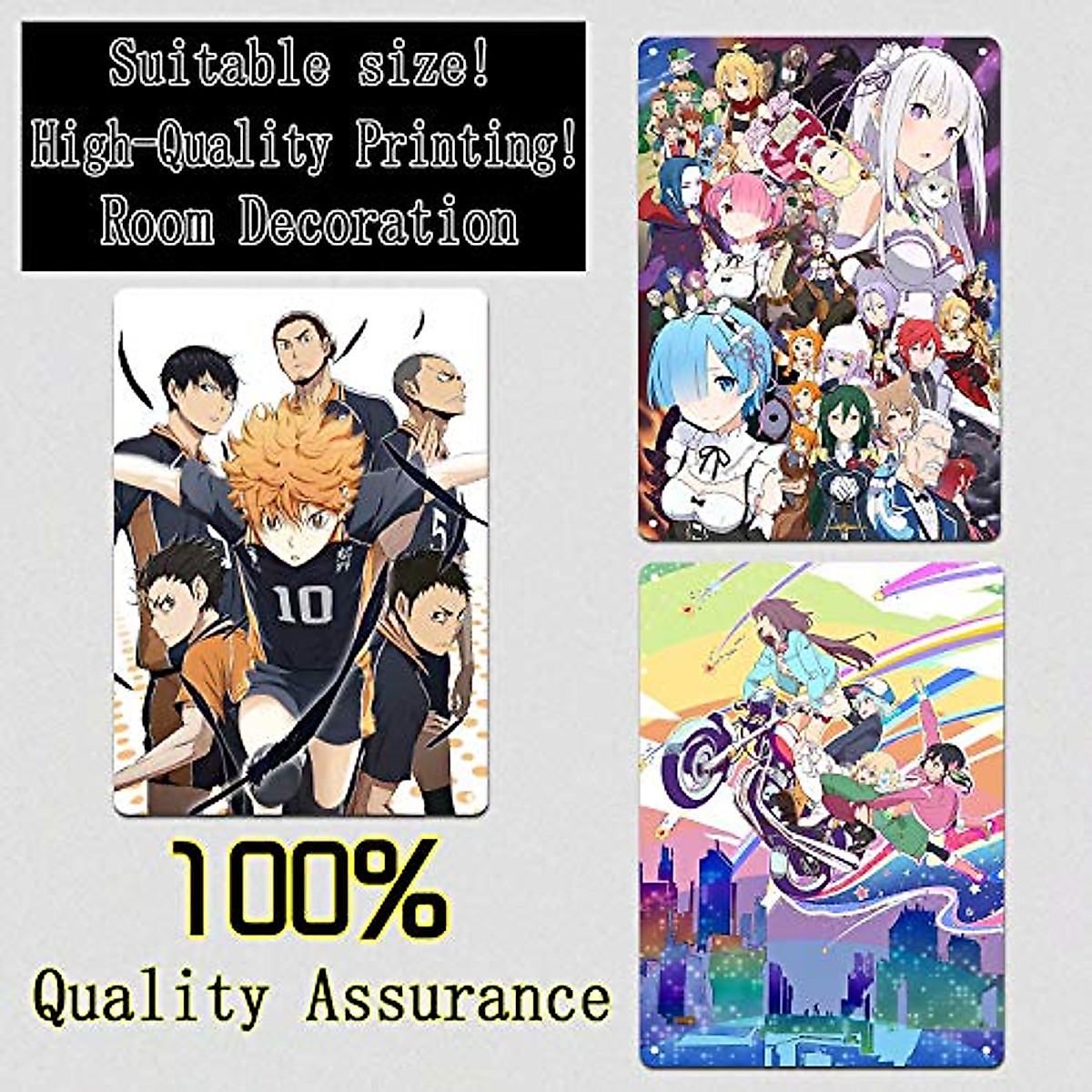 Wonderful Life A The Promised Neverland Poster - Japan Manga Poster Tin Poster Japan Anime Poster Comic Poster Cartoon Poster 8 x 12 inch（20x30cm）