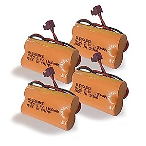 (4 Pack)2.4V 1100mAh AA Ni-CD Battery Pack Replacement for Lithonia ELB2P401N ELB 2P401N ELB0310 ELB 0310, Powercell PCHA4/5-2-SR-LC, OSA098 NIC1158 Exit Sign Emergency Light