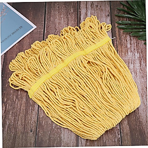 TOBBOMEY 1pc Mop Cloth Washable Mop Mops for Mop Head Refill Mop Accessories Mop Handle Commercial Micro Ban 24 Mop Replacement Heads Wet Mop Practical Mop Cloth Yellow