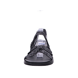 Skechers Performance Women's H2 Goga Bountiful Flip Flop,Black/Gray,11 M US