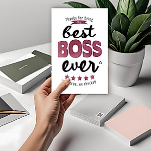 Unique Boss's Day Card, Best Boss Ever,Funny Boss Thank You Card for Women Men, Boss Appreciation Card,Happy Boss's Day Card Gift for Leader Manager
