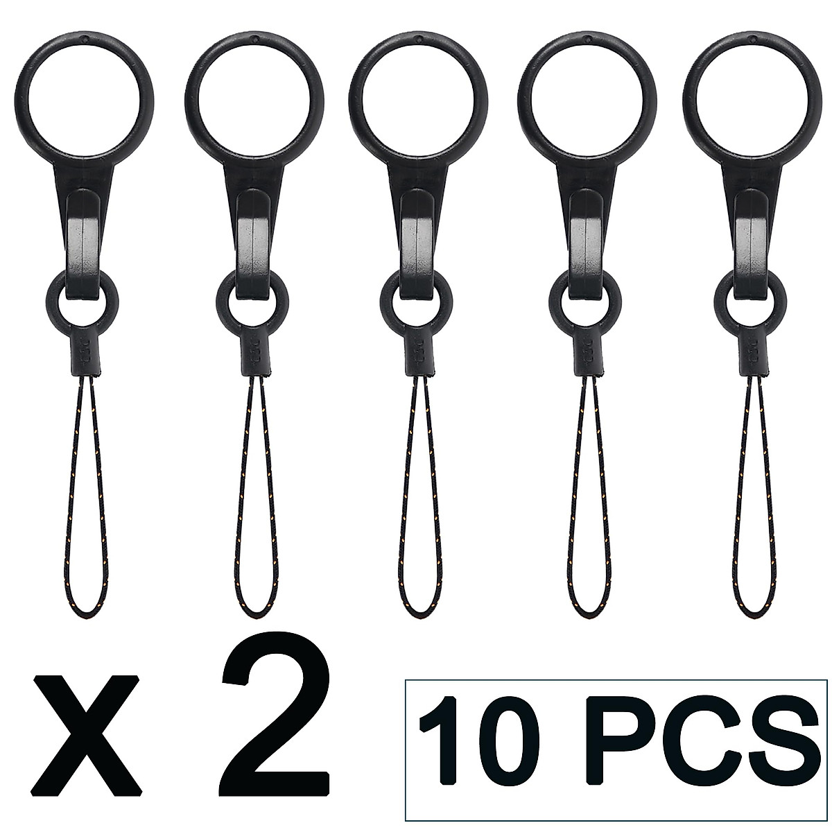YOUOWO 10 Pcs Lanyards,for USB, Phone, Key Finger Ring Plastic Strap Detachable Small Lanyard