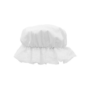 Nicky Bigs Novelties Adult White Mob Hat - Granny Bonnet Mop Hats - Colonial Pilgrim Pioneer Cap - Halloween Christmas Costume Accessory, One Size