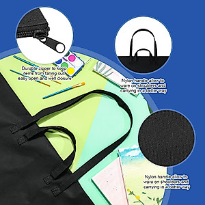 Abbylike 2 Pcs Art Portfolio Case 36 x 48 and 24 x 36 Inch Art Portfolio Storage Large Poster Board Bag Waterproof Poster Carrying Tote with Nylon Shoulder for Artwork, Poster, Sketching and Drawing