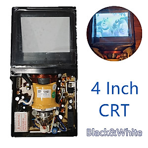 ARCADORA 12V 4.2W Micro 4" CRT Black and White Monitor Vintage CRT Screen Electronic Picture Tube