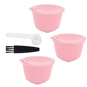 Coffee S Reusable Refillable Coffee Filter Cup Kit Accessory For Dolce Gusto Coffee S Reusable Refillable (3 cups + 1 spoon + 1 brush)