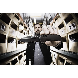 Gerber Gear Gerber Highbrow Compact, Pocket Knife with Assisted Open, Fine Edge Blade, Blue [31-003511]