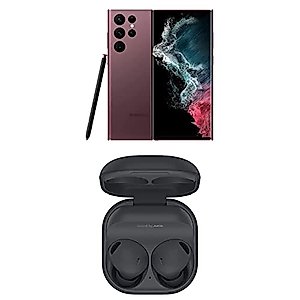 SAMSUNG Galaxy S21 FE 5G Cell Phone, Factory Unlocked Android Smartphone, 512 Burgundy with Bluetooth Earbuds