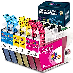Clorisun Compatible Ink Cartridge Replacement for LC3013 3013 LC3011 3011 Color Ink Cartridges, for Brother MFC-J487DW MFC-J491DW MFC-J497DW MFC-J690DW MFC-J895DW Inkjet Printers, 6 Pack (2C 2M 2Y)