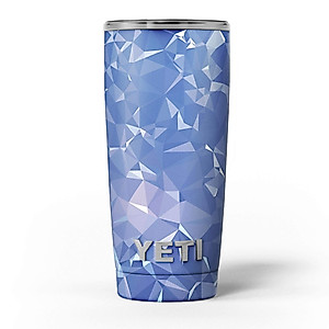 Design Skinz Blue Geometric V16 - Skin Decal Vinyl Wrap Kit Compatible with The Yeti Rambler Cooler Tumbler Cups