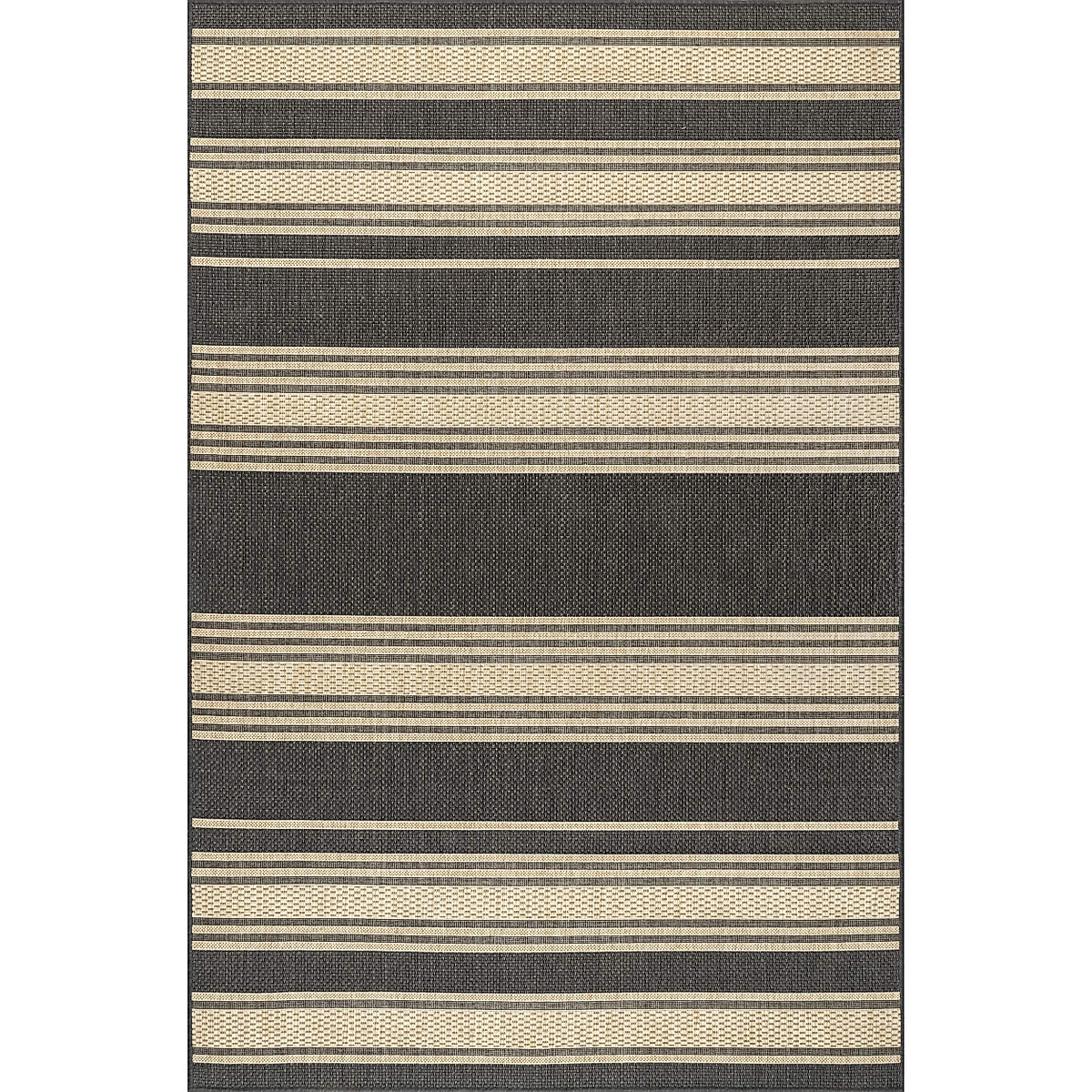 nuLOOMLauren Liess Romy Striped Indoor/Outdoor Area Rug, 8' x 10', Charcoal