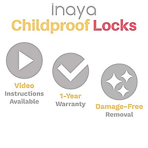 Cabinet Locks Child Safety Latches - Baby Proofing Cabinets & Drawers Locks - Child Proof Your Home - No Drilling & No Tools Required! (8 Pack)